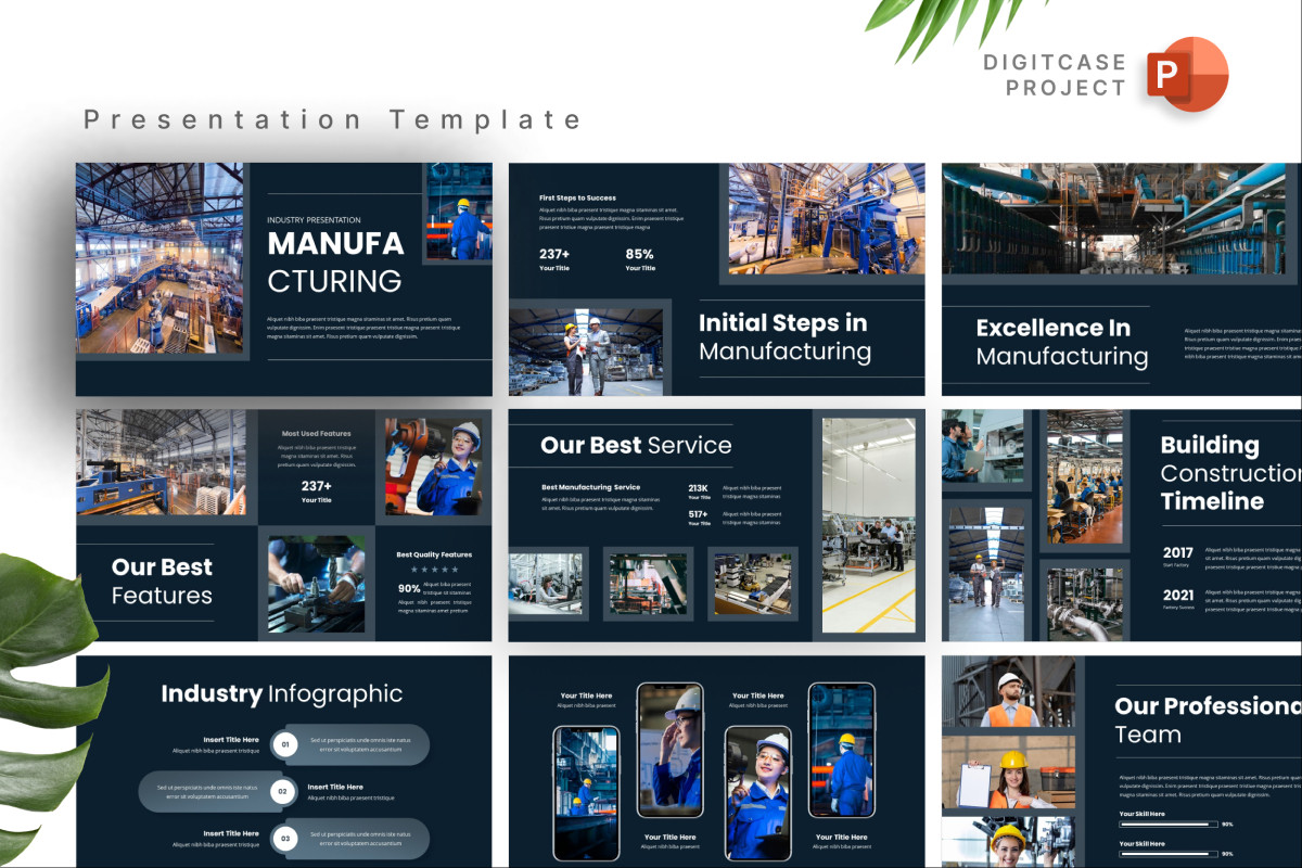 Manufacturing Industry PowerPoint Template | Nulivo Market